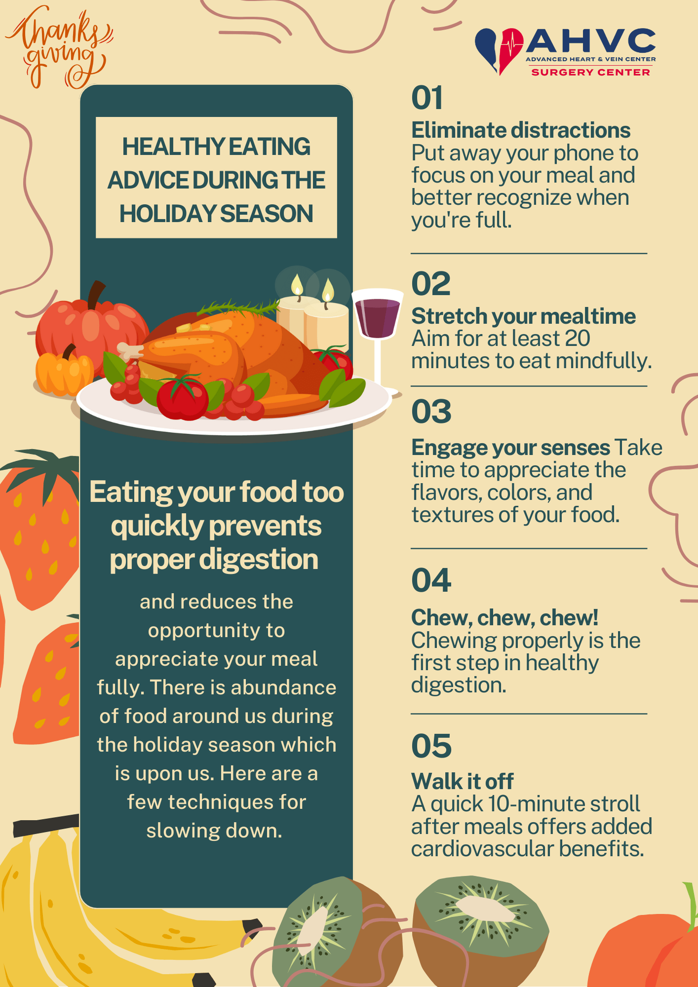 Healthy Eating Tips for the Holiday Season - Advanced Heart and Vein